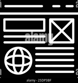wireframe ux ui design line icon vector illustration Stock Vector Image & Art - Alamy