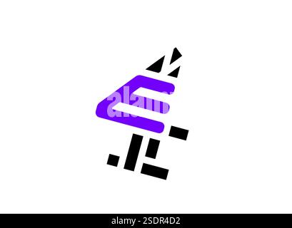 Rotated to right, E4 Channel Logo, Logo Stock Photo - Alamy