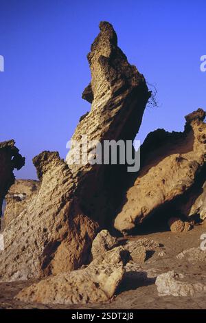 Sea-stack, rocky pillar at Saurashtra, Gujarat, India, Asia Stock Photo ...