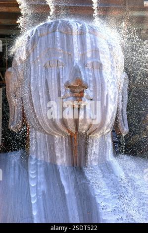Foot of 57 feet high statue of lord Bahubali known as Gomateshvara ...