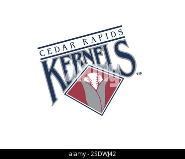 Rotated to left, Cedar Rapids Kernels logo, Baseball, Logo Stock Photo - Alamy