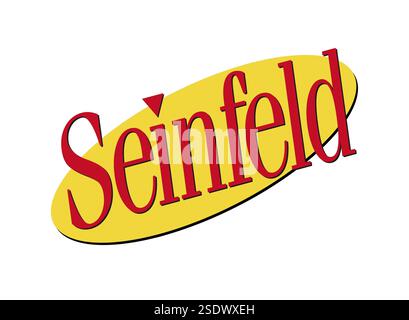 Nach links gedreht, Seinfeld-Logo, Logo Stock Photo - Alamy