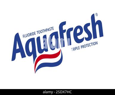 Aquafresh Logo 1998, Cosmetics, Old Logo from 1998 Stock Photo - Alamy