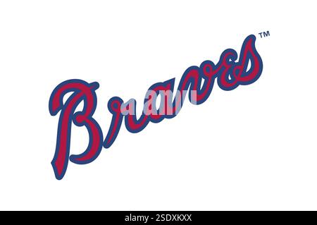 Font Atlanta Braves Logo, Baseball, Logo Stock Photo - Alamy