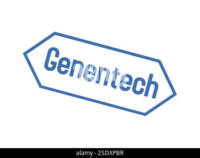 Rotated to right, Genentech Logo, Technology, Logo Stock Photo - Alamy