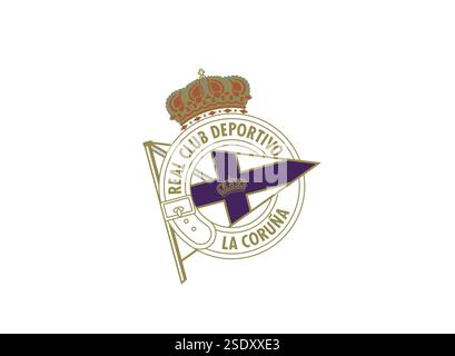 Rotated to left, Deportivo La Coruna Logo 1973, Soccer, Old Logo from ...