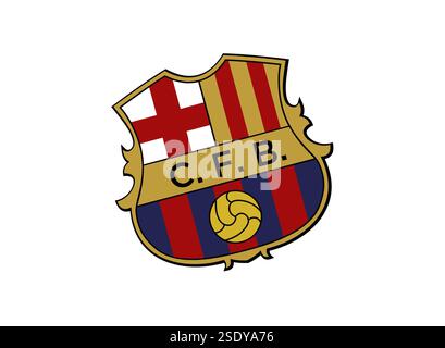 Barcelona Logo 1941, Soccer, Old Logo from 1941 Stock Photo - Alamy