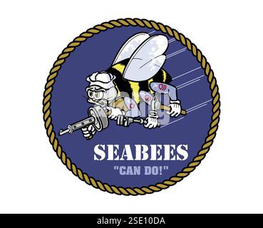 Seabees Symbol, Organization, Logo Stock Photo - Alamy
