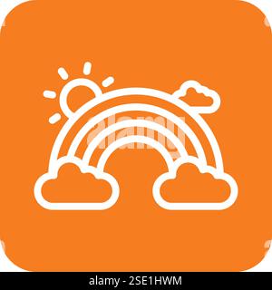 Rainbow icon vector, filled flat sign, solid pictogram isolated on ...