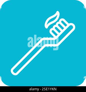 Toothbrush icon vector, filled flat sign, solid pictogram isolated on white, logo illustration ...
