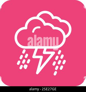 Thunder icon vector, filled flat sign, solid pictogram isolated on ...