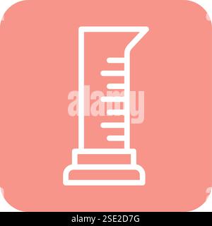 Graduated cylinder Vector Icon Design Illustration Stock Vector Image ...