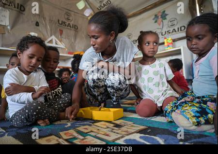 ETHIOPIA, Tigray, Mekelle, IDP camp for internal displaced people due ...
