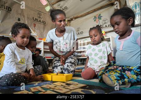 ETHIOPIA, Tigray, Mekelle, IDP camp for internal displaced people due ...