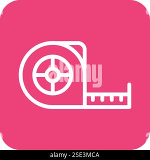 Measuring Tape icon vector, filled flat sign, solid pictogram isolated on white, logo ...