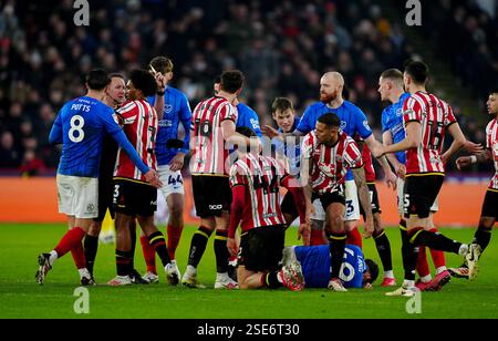 Sheffield United's Sydie Peck (centre) rues a missed chance during the ...