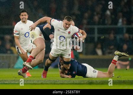France's Pierre Louis Barassi tackled by Ireland's Andrew Porter (left ...
