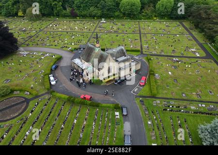 aerial view of Stonefall Crematorium and cemetery, Harrogate Stock ...