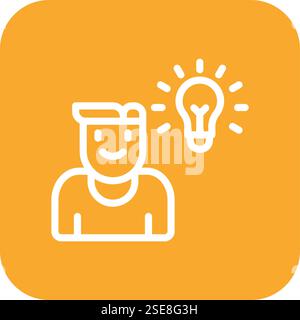 Thinking icon vector, filled flat sign, solid pictogram isolated on ...