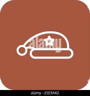 Nightcap Hat for sleep icon outline black color vector illustration ...