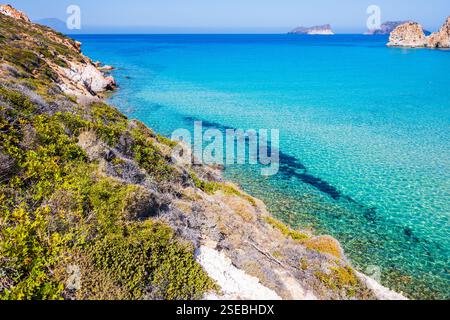 Amazing sea at Plathiena beach, Milos island, Cyclades, Greece Stock ...