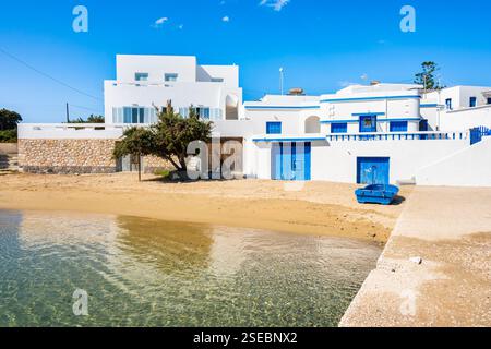 Beautiful sandy beach in Pollonia village, Milos island, Cyclades ...