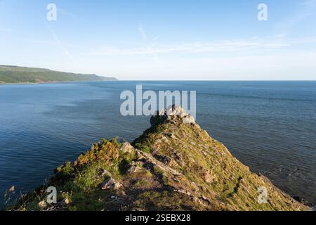 Foreland Point and the Bristol Channel in Exmoor National Park near ...