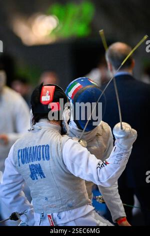 Turin, Italy. 08th Feb, 2025. Italian olympic fencing team medal ...