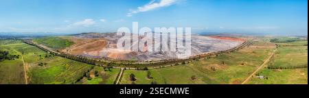 Massive Mount Arthur open pit black coal mine in Hunter valley of ...