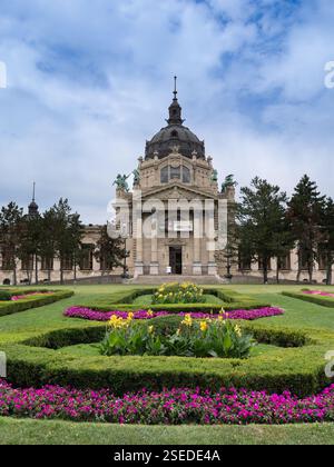 Architectural Thermal Marvel in Budapest, Facade of The Széchenyi Baths ...