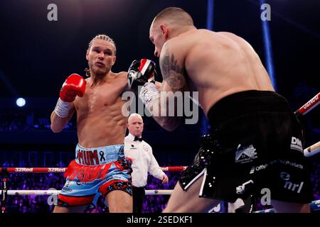 Jack Rafferty (left) and Reece MacMillan in action during their super ...