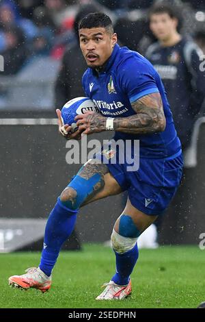 Olimpico Stadium, Rome, Italy - Monty Ioane of Italy , Mack Hansen of ...