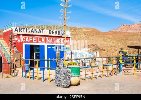 A scenic view of a road along the Atlas Mountains in Africa Stock Photo ...