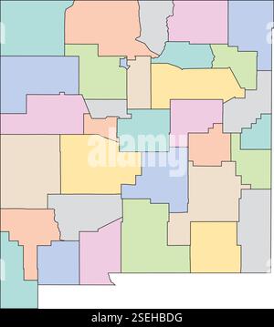 Editable vector file of the counties that make up the state of Idaho, located in the United ...