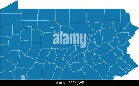 Editable vector file of the counties that make up the state of ...