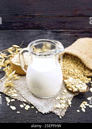 Wooden empty bowl on a jute gray burlap. Top view. Copy space. Rustic ...