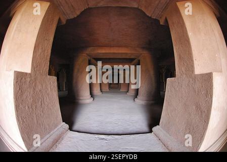 Bagh caves 3, District Dhar, Madhya Pradesh, India, Asia Stock Photo ...