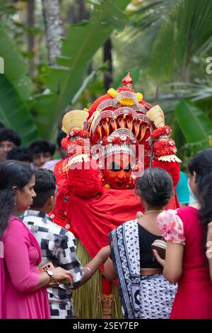 The Vishnumoorthi Theyyam is Narasimha the fourth incarnation of Lord ...