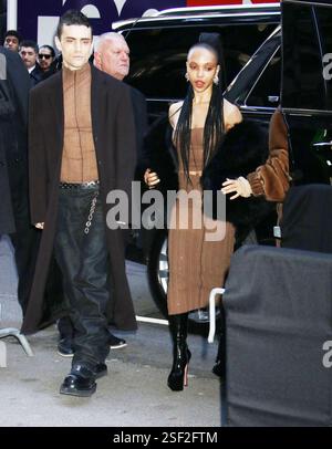 February 07, 2025 FKA Twigs, Jordan Hemingway attend Calvin Klein 2025 ...