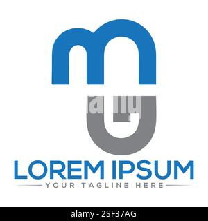 MG m g letter design logo logotype concept with serif font and elegant ...