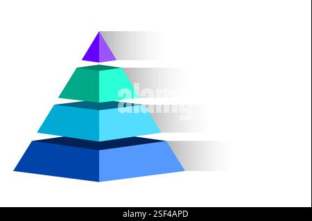 Infographic template. Pyramid hierarchy with space for photos and text ...