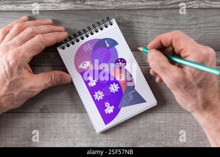 Ai concept drawn on a notepad placed on a desk Stock Photo - Alamy