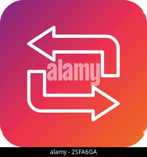 Repeat flat color ui icon Stock Vector Image & Art - Alamy
