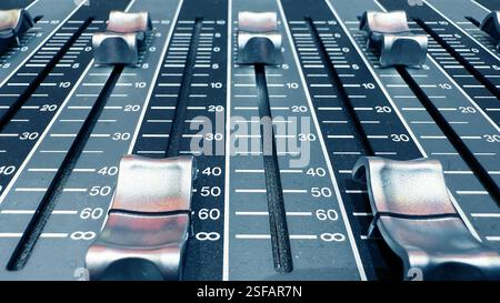 keyboard of a sound table Stock Photo - Alamy