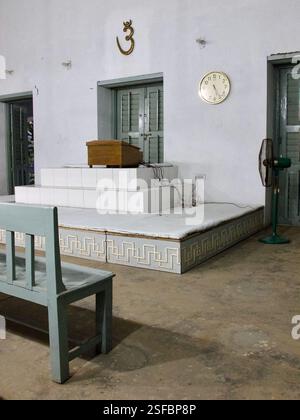Interior of a Brahmo Samaj temple in Old Dhaka, Bangladesh, featuring ...