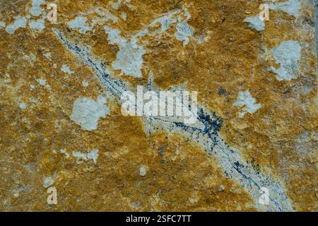 Rough limestone surface with structures reminiscent of a map Stock ...