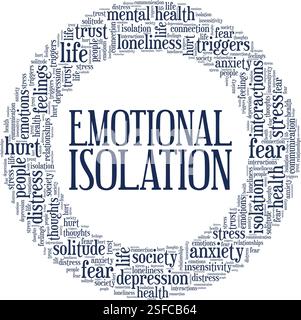 Emotional Isolation word cloud conceptual design isolated on white ...