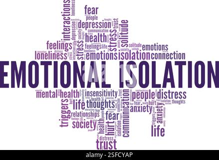 Emotional Isolation word cloud conceptual design isolated on white ...