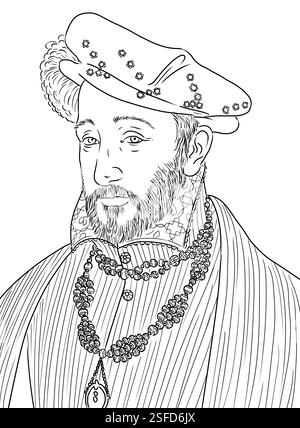 Portrait of Joachim du Bellay, famous poet and author of the french ...