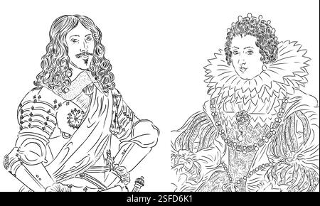 Portraits of Louis 14 Louis XIV the sun king and his mother Anne of ...
